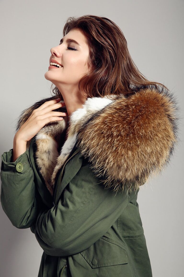 100% Real Fur Parka "Anita" - Real Fur Parkas for Women - Aria Moda