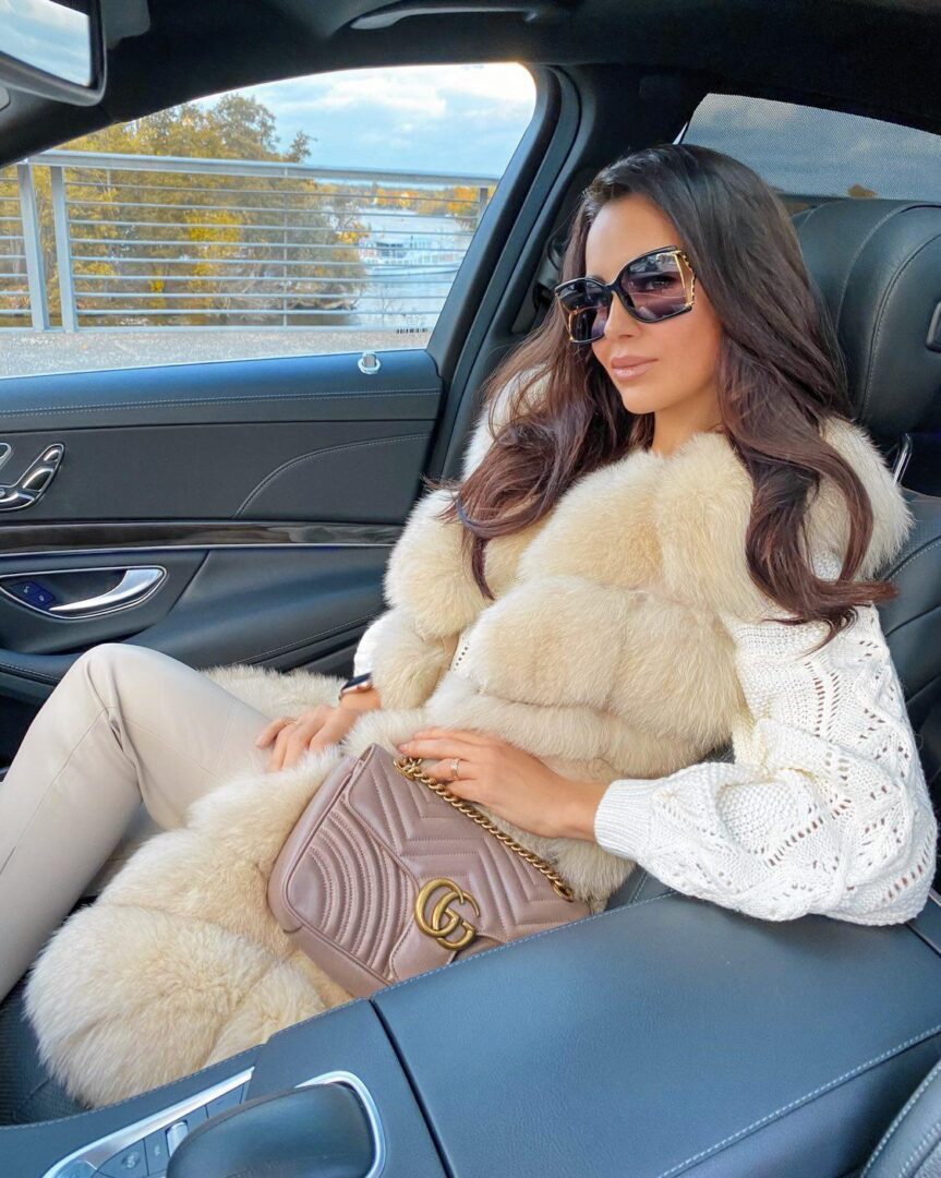 100% Real Fur Vest "Kaylee" - Real Fur Vests for Women - Aria Moda