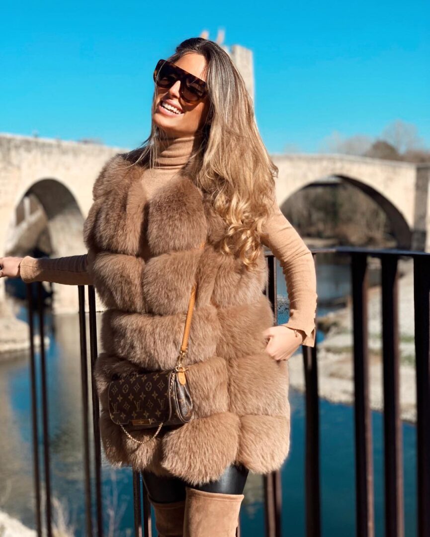 Fox Fur Vest with Square Panels "Victoria" - Real Fur Vests for Women ...