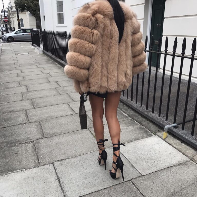 Fox Fur Coat with Vertical Panels "Reagan" - Real Fur Coats for Women ...