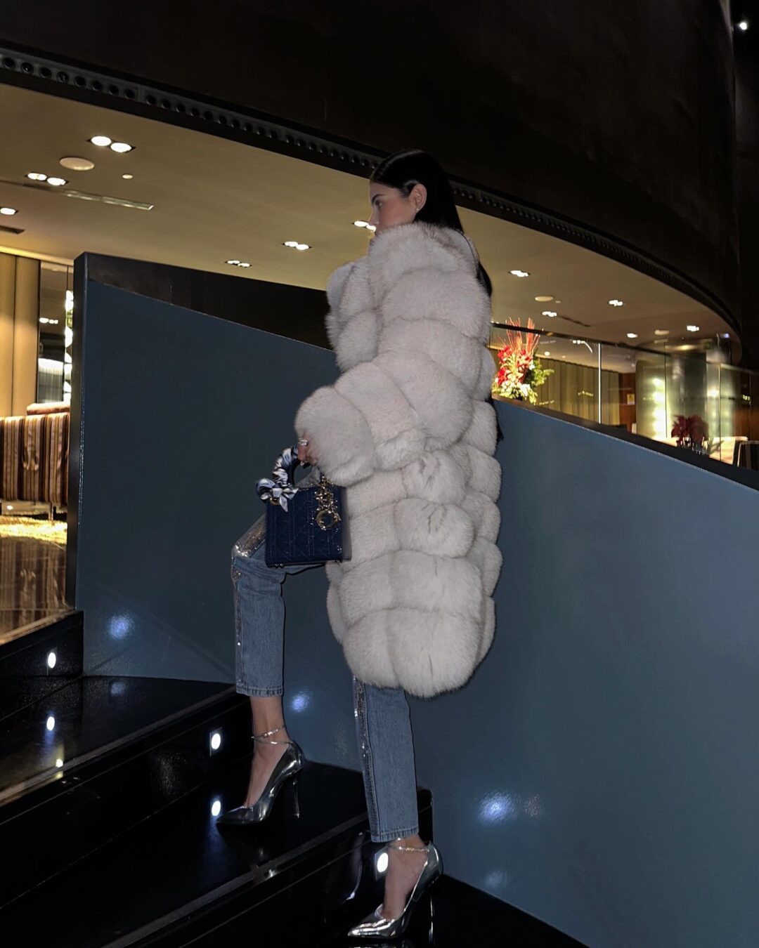 Fox Fur Coat with Square Panels "Gloria" - Real Fur Coats for Women ...