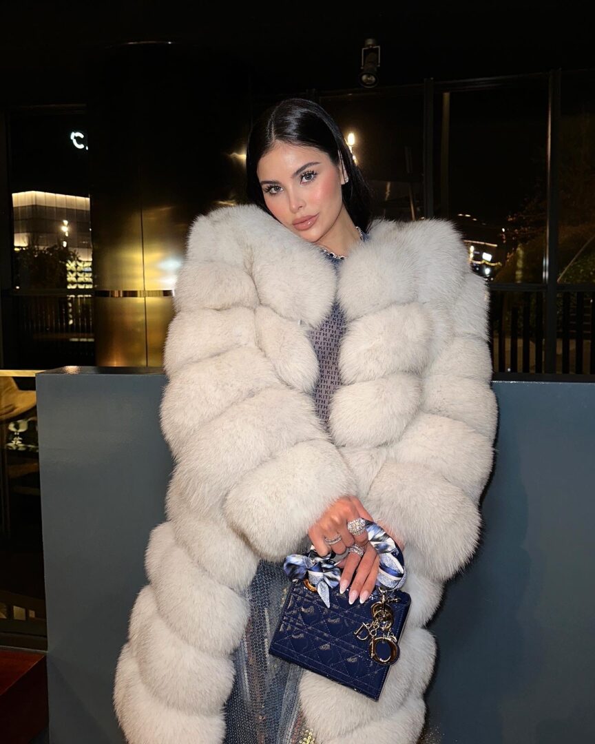Fox Fur Coat with Square Panels "Gloria" - Real Fur Coats for Women ...