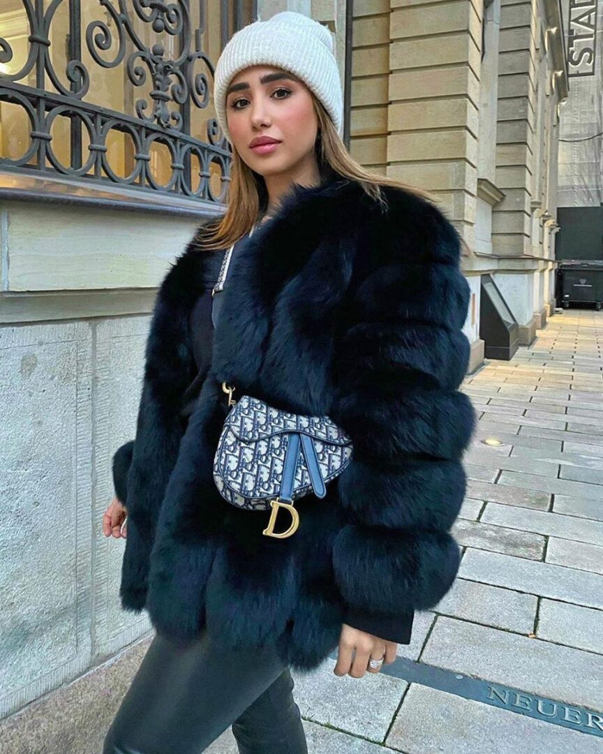 Fox Fur Coat with Vertical Panels "Reagan" - Real Fur Coats for Women ...