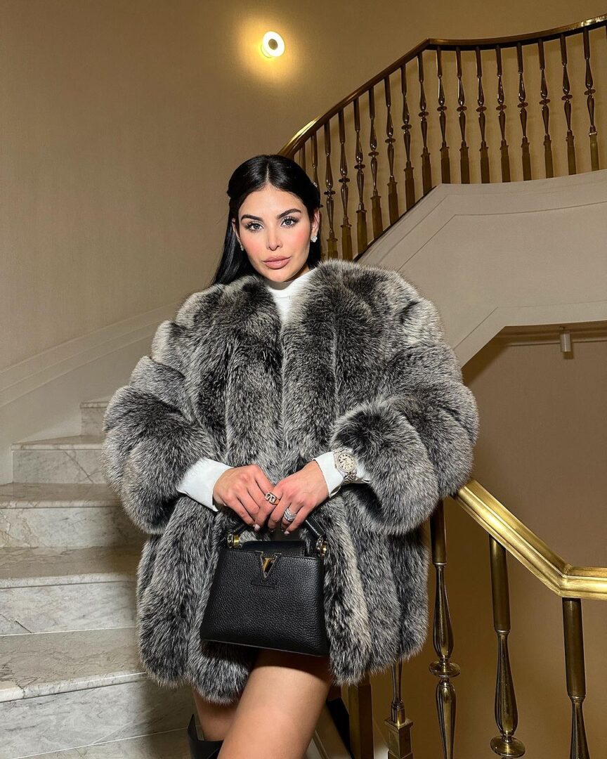 Fox Fur Coat with Vertical Panels "Reagan" - Real Fur Coats for Women ...