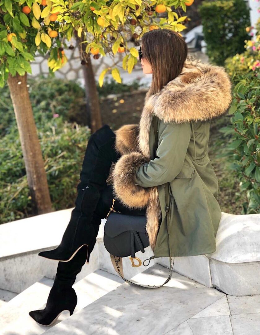 100% Real Fur Parka "Judy" - Real Fur Parkas for Women - Aria Moda