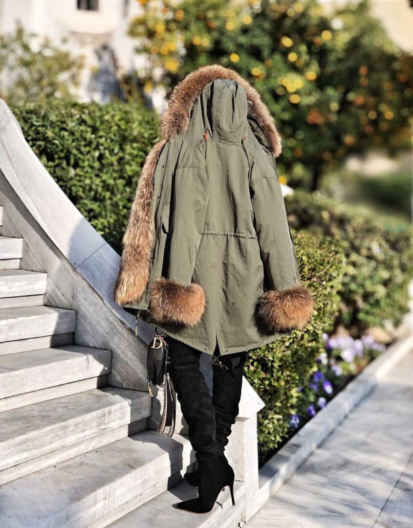 100% Real Fur Parka "Judy" - Real Fur Parkas for Women - Aria Moda