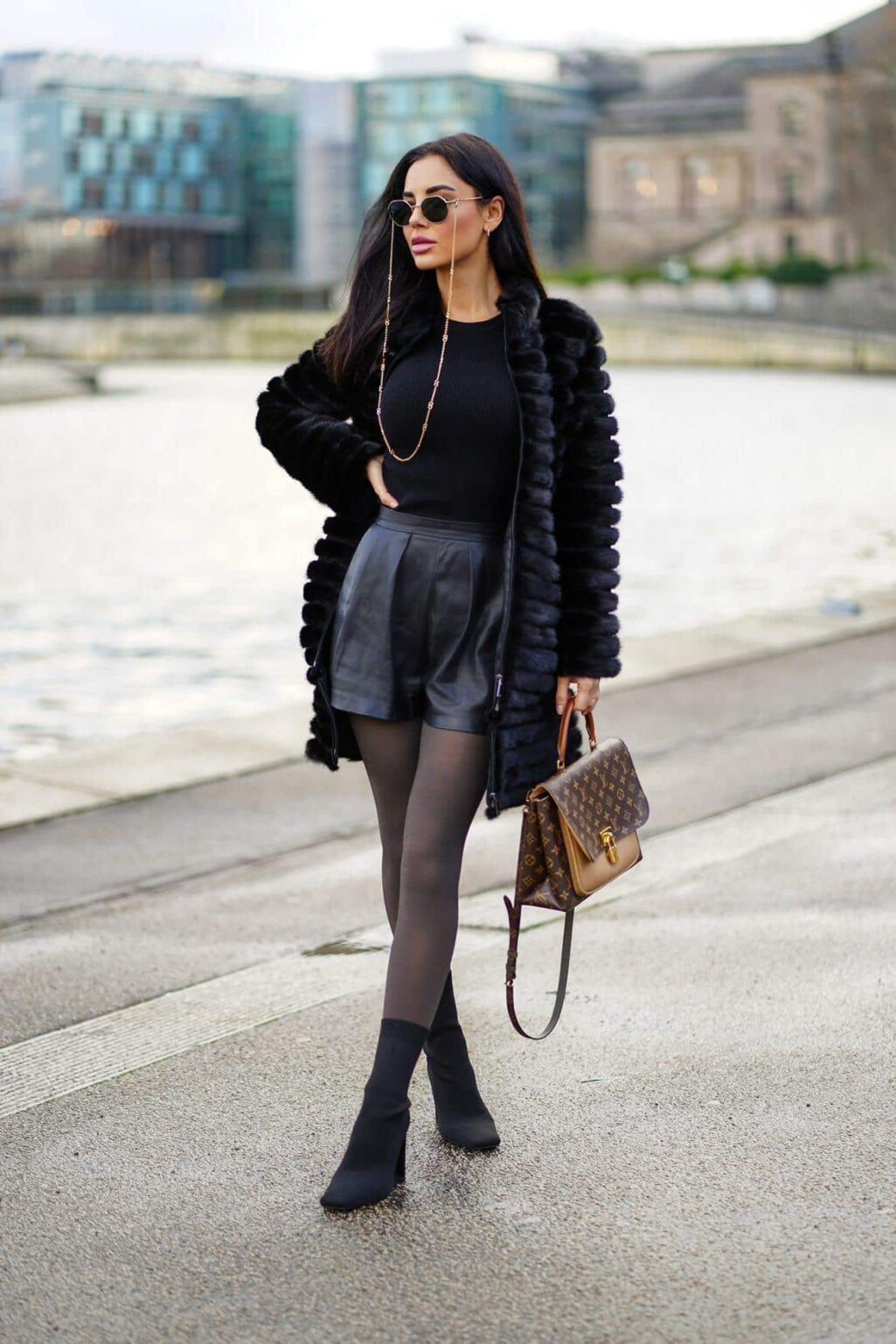 Long Fox Fur Coat "Dawn (long)" - Real Fur Coats for Women - Aria Moda